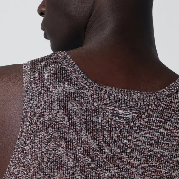 Prada Ribbed Tank Top With /brown Pattern