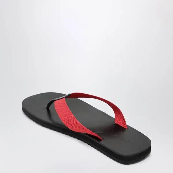 Senso Xylon Leather And Fabric Slides - Red
