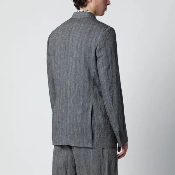 Dries Van Noten Herringbone Double-breasted Jacket