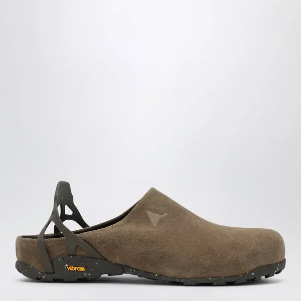 ROA Taupe Suede Fedaia Clogs