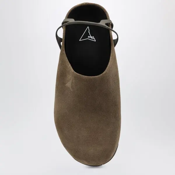 ROA Taupe Suede Fedaia Clogs