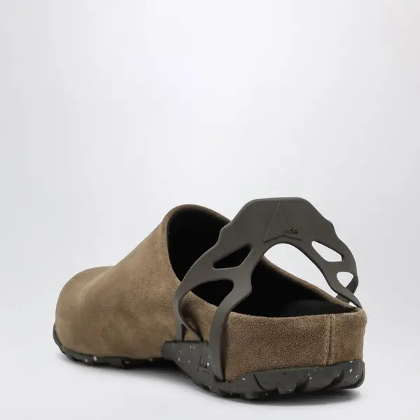ROA Taupe Suede Fedaia Clogs