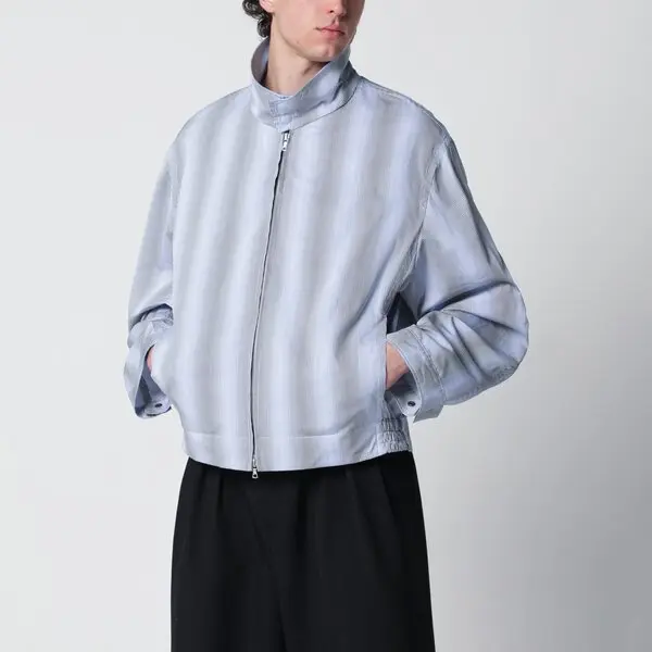 Dries Van Noten Textured Striped Zip Jacket