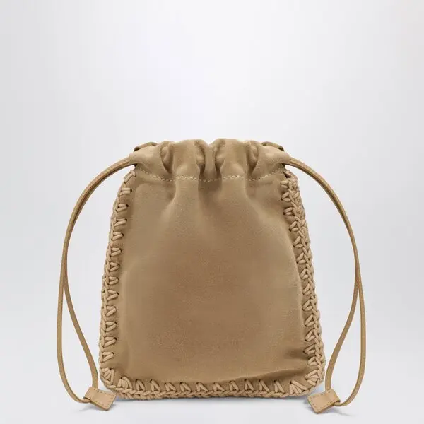 Prada Desert-colored Suede Leather Smartphone Holder