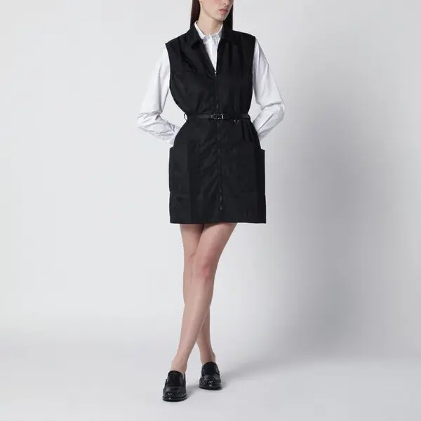 Prada Sleeveless Re-nylon Shirt Dress