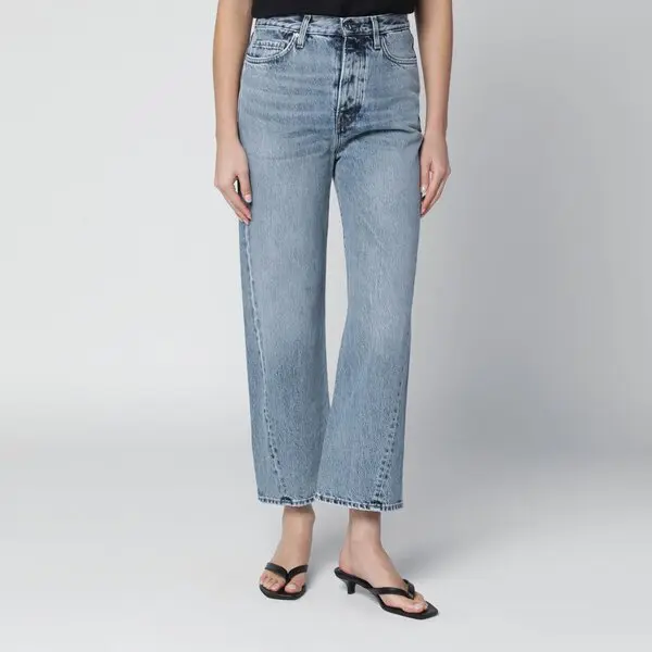 TOTEME Light Washed Cotton Denim Jeans - Blue