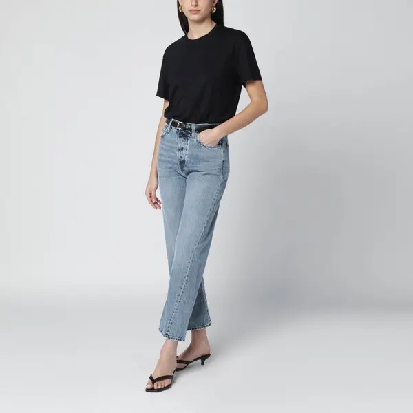 TOTEME Light Washed Cotton Denim Jeans - Blue