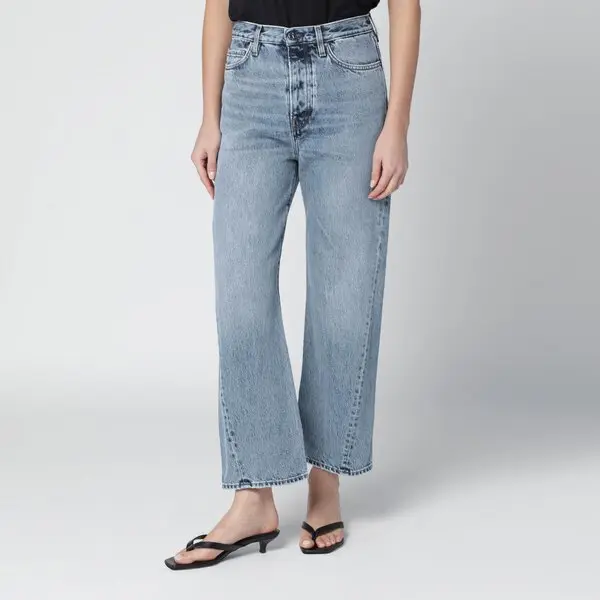 TOTEME Light Washed Cotton Denim Jeans - Blue
