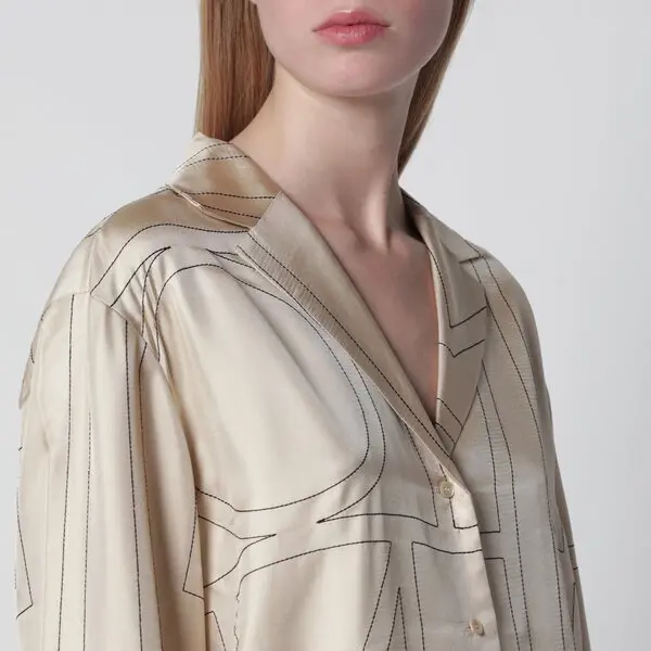 TOTEME Silk Monogram Shirt