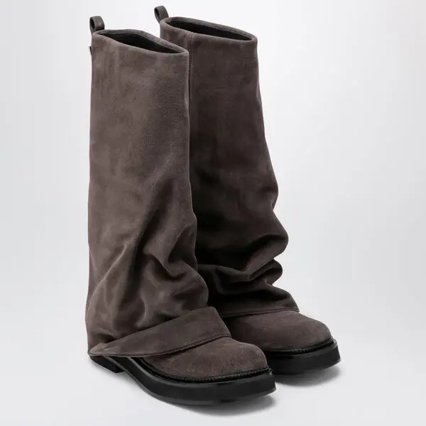 Attico Robin Suede Boots - Grey