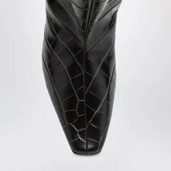 TOTEME Crocodile-effect Leather Knee-high Boots