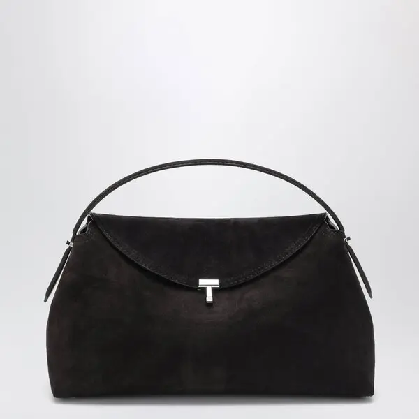 TOTEME Suede T-lock Handbag - Brown