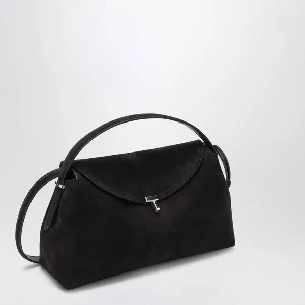 TOTEME Suede T-lock Handbag - Brown