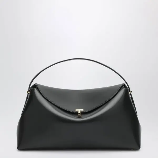 TOTEME T-lock Leather Bag - Black