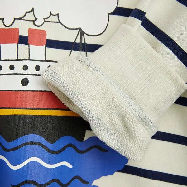 MINI RODINI Cotton Striped Ferry Sweatshirt