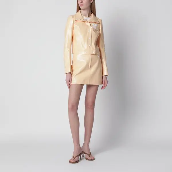 COURREGES Vinyl Mini Skirt - Orange