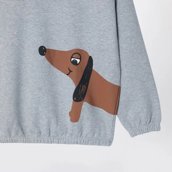 MINI RODINI Organic Cotton Dachshund Print Sweatshirt