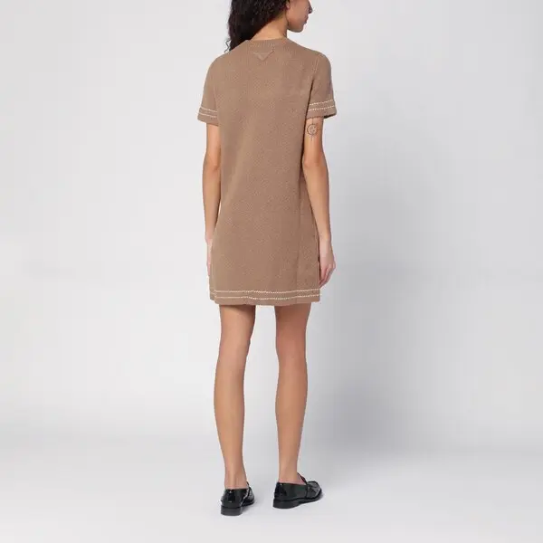 Prada Camel Cashmere Short Dress