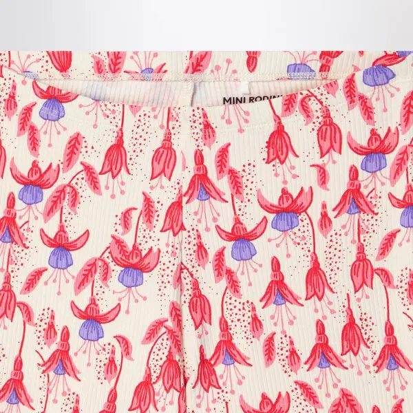 MINI RODINI Patterned Leggings In Organic Cotton - Red