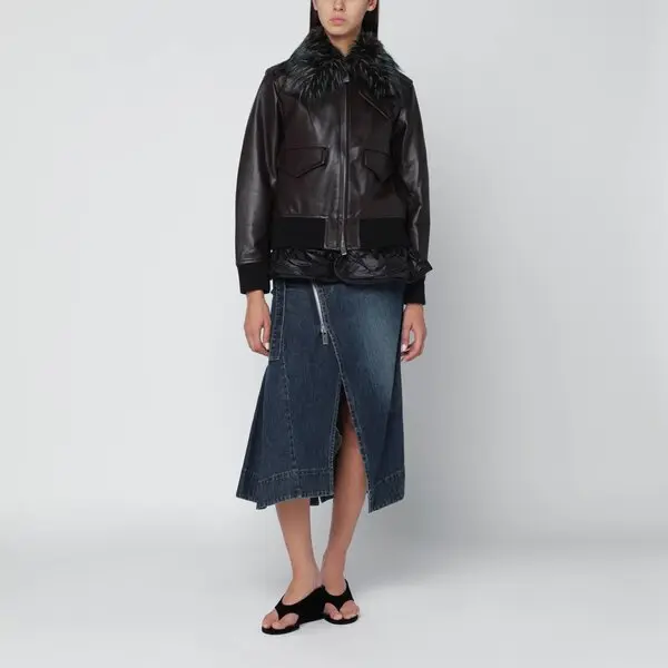 Sacai Asymmetric Denim Skirt