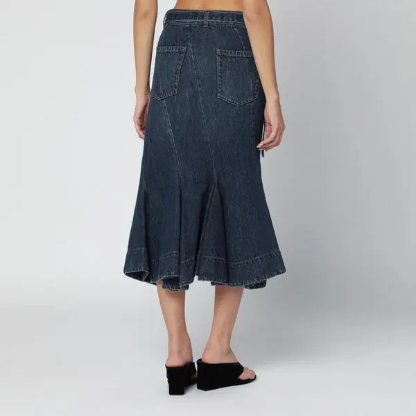 Sacai Asymmetric Denim Skirt