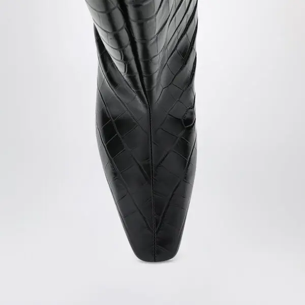 TOTEME Croc-embossed High Shaft Leather Boots