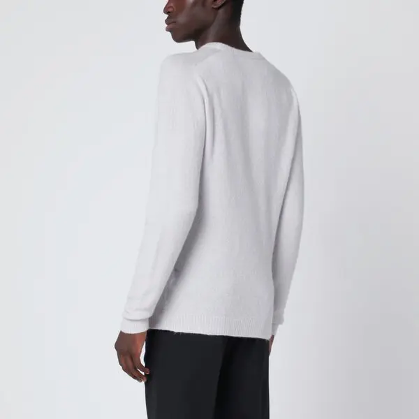 ROBERTO COLLINA Cashmere Blend Crew Neck Sweater - Grey