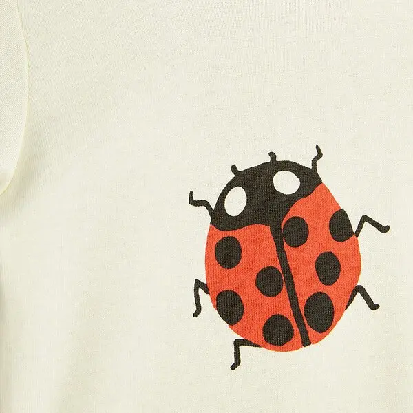 MINI RODINI Ladybug Print Bodysuit