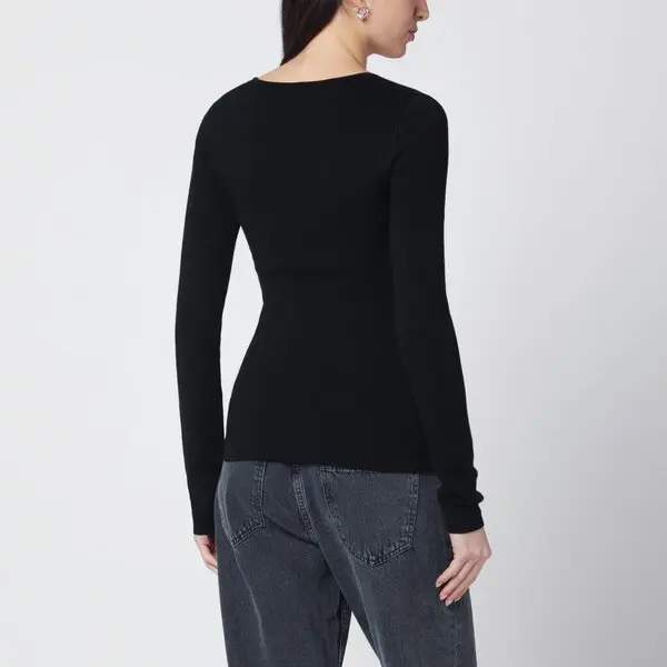 TOTEME Wool-blend Knit Top With Ribbed Design