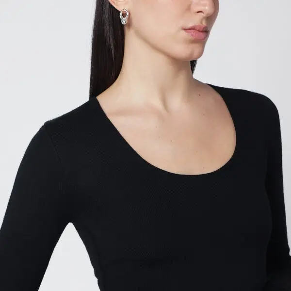 TOTEME Wool-blend Knit Top With Ribbed Design