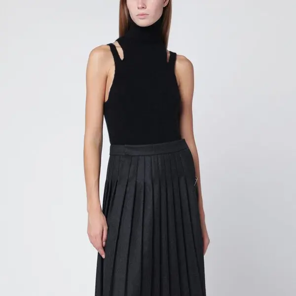 ROBERTO COLLINA Sleeveless Cashmere Blend High Neck Top