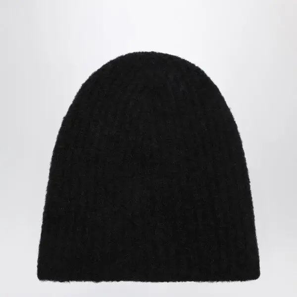 ROBERTO COLLINA Cashmere And Silk Blend Ribbed Beanie - Black