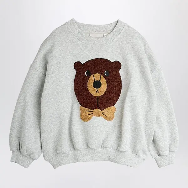MINI RODINI Chenille Bear Sweatshirt