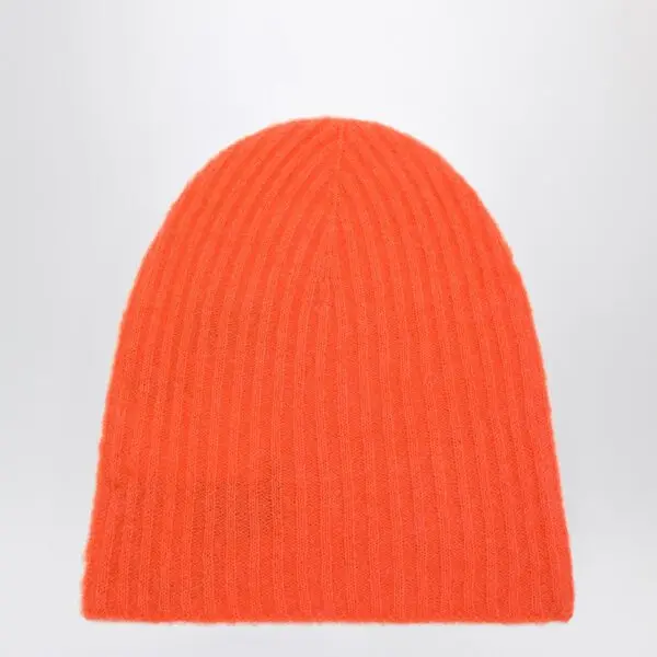 ROBERTO COLLINA Cashmere Ribbed Beanie - Orange