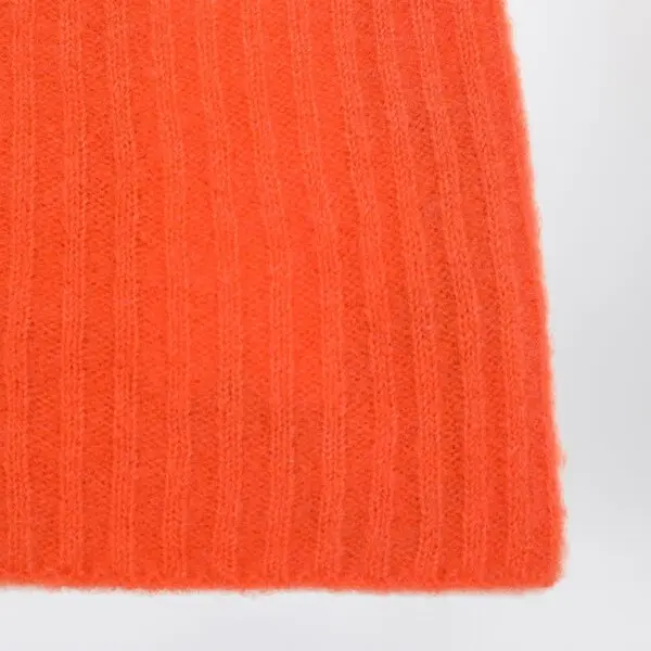 ROBERTO COLLINA Cashmere Ribbed Beanie - Orange
