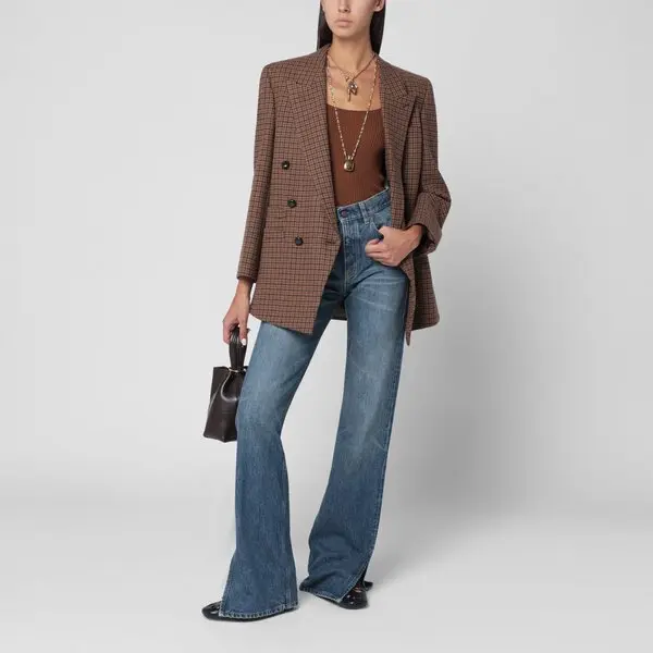 ROBERTO COLLINA Ribbed Wool Tank Top - Brown
