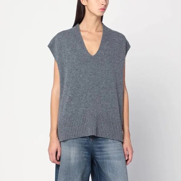 ROBERTO COLLINA V-neck Wool Vest