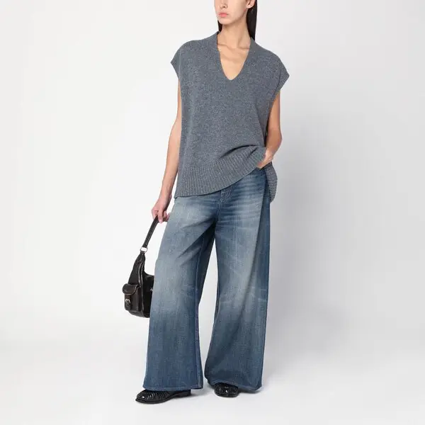 ROBERTO COLLINA V-neck Wool Vest
