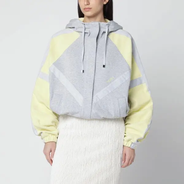 Attico And Yellow Color-block Bomber Sweatshirt