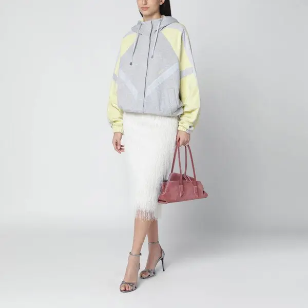 Attico And Yellow Color-block Bomber Sweatshirt