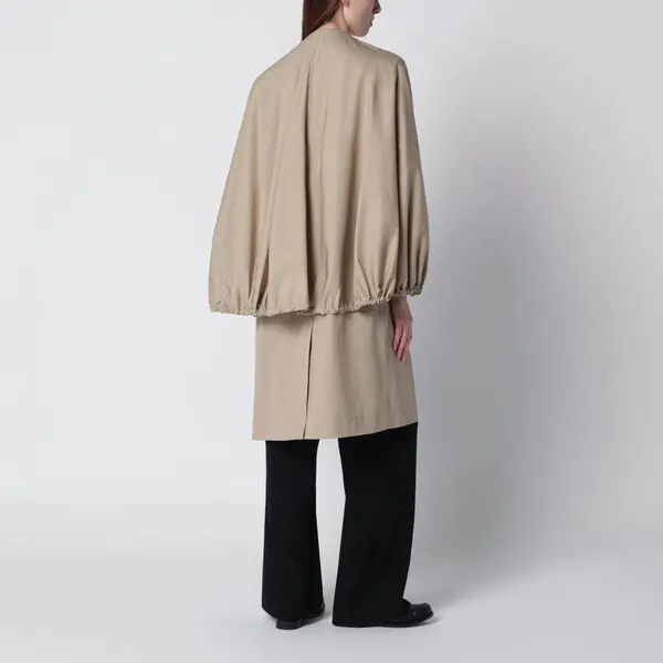 TOTEME Cotton Cape Coat - Beige