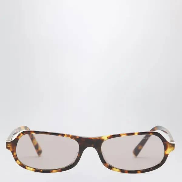 Miu Miu Acetate Geometric Sunglasses - Brown