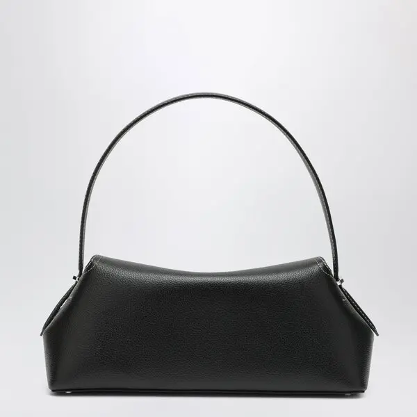 TOTEME T-lock Bag In Grained Leather - Black