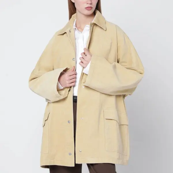 TOTEME Corduroy Overshirt Jacket - Beige
