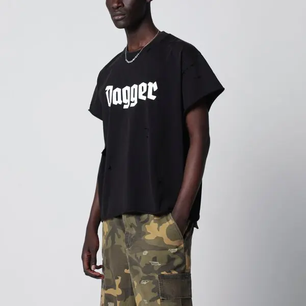 DAGGER Cotton Distressed T-shirt