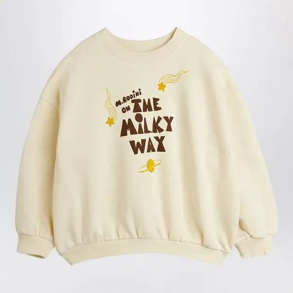 MINI RODINI Milky Way Print Crewneck Sweatshirt