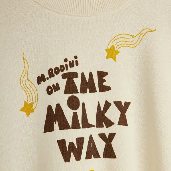MINI RODINI Milky Way Print Crewneck Sweatshirt