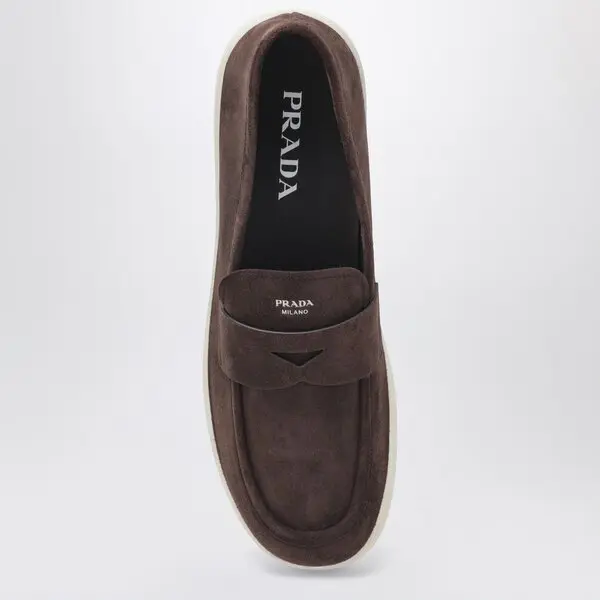 Prada Suede Loafers - Brown