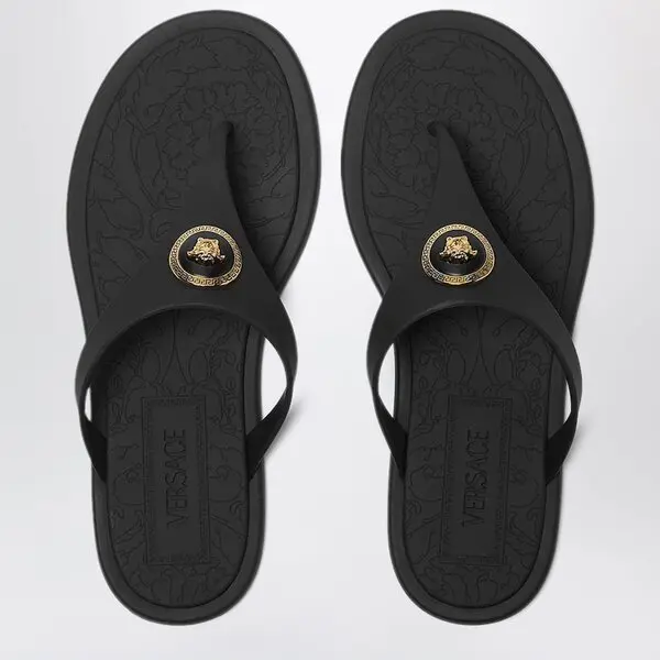 Versace Rubber Alia Sandals - Black
