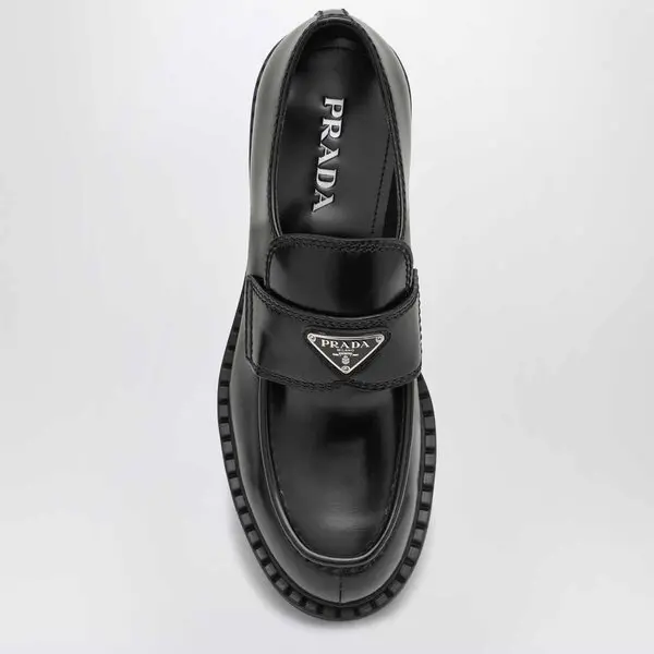 Prada Brushed Leather Loafers